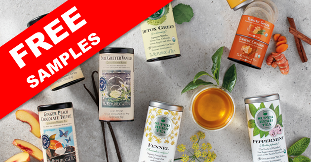 FREE Republic Of Tea Premium Tea Bag Samples