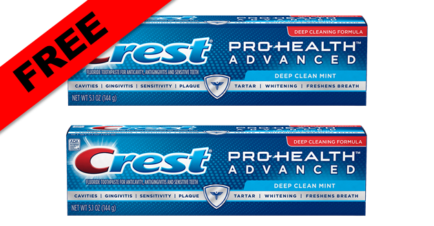 2 FREE Crest Toothpaste Tubes