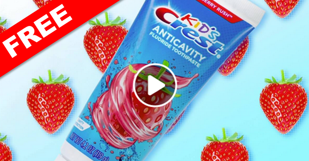 FREE Crest Kid’s Cavity Protection Strawberry Rush Toothpaste Sample