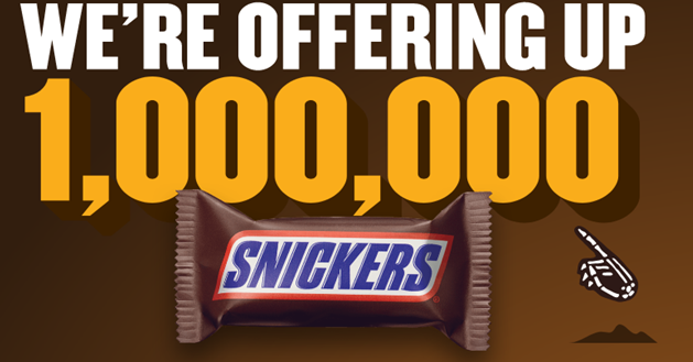 FREE $3.40 Walmart eGift Card from Snickers