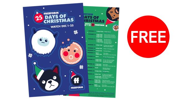 FREE 25 Days of Christmas Sticker Sheet