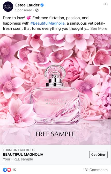 FREE Estée Lauder Beautiful Magnolia Fragrance Sample