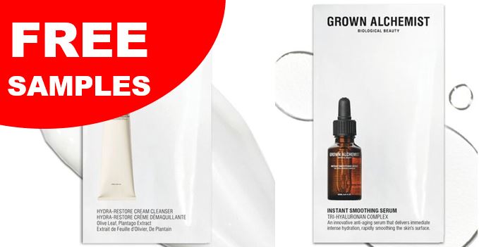 FREE Grown Alchemist Cream Cleanser Sample & Smoothing Serum Sample
