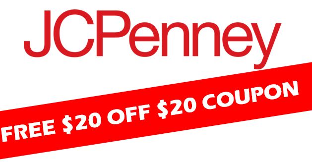 FREE $20 Off $20 Coupon at JCPenney