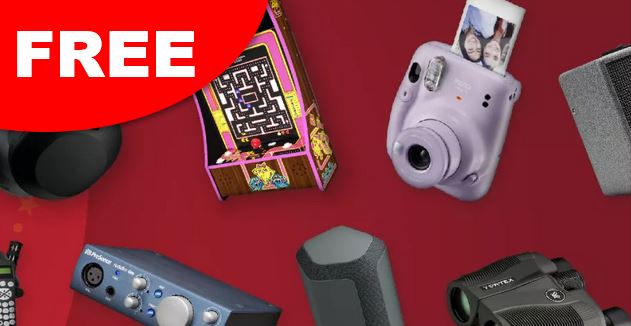 FREE Cameras, Audio Gear, Kitchen Supplies, Outdoor Gear from Focus Camera
