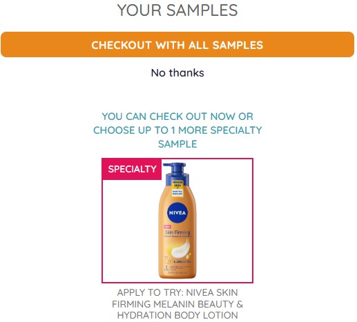 FREE Nivea Skin Firming Melanin Beauty & Hydration Body Lotion