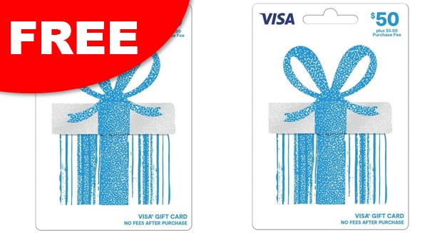 $50 Visa Gift Card Red