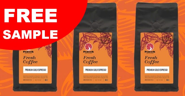 FREE Peacock Premium Gold Espresso Coffee Sample