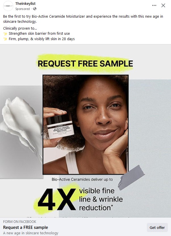 FREE The INKEY List Moisturizer Sample