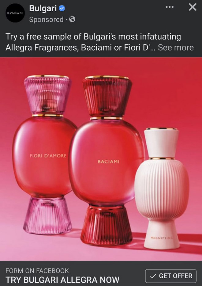 FREE Bulgari Allegra Baciami or Fiori D’Amore Fragrance Samples