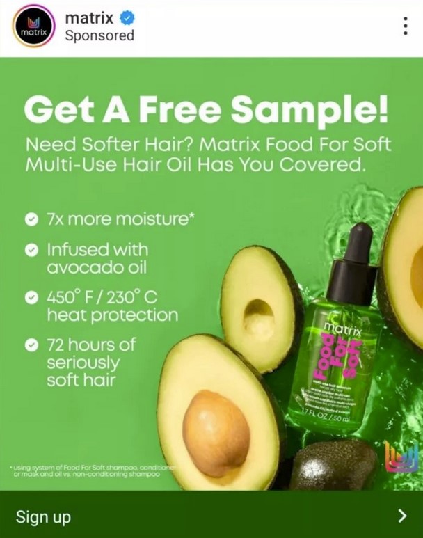 FREE Matrix Hair Oil Sample