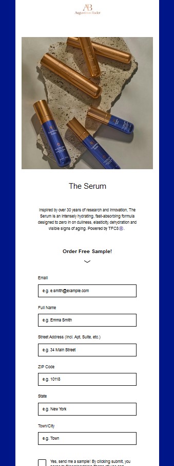 FREE Augustinus Bader TFC8 Serum Sample
