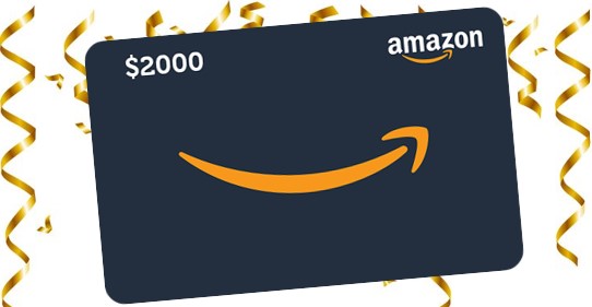 20 Winners Will Receive a $2,000 Amazon Gift Card from Woot