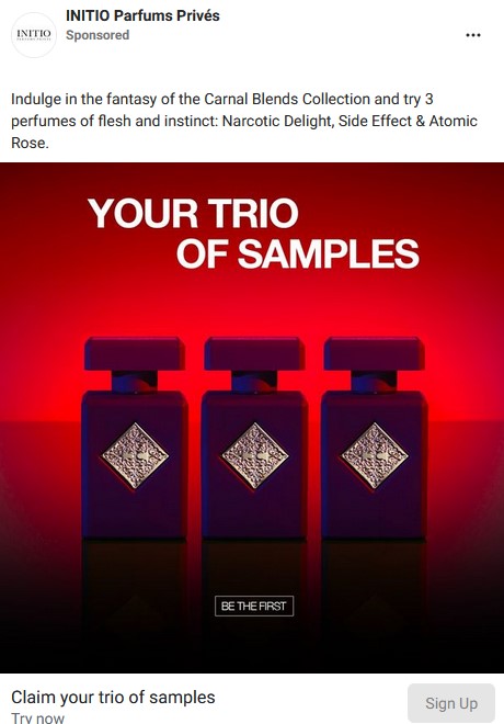FREE INITIO Perfume Sample Trio