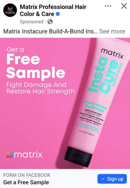 FREE Matrix Instacure Mask Sample