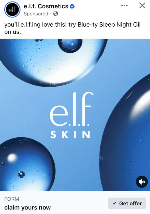 FREE Full Size e.l.f. Blue-ty Sleep Night Oil