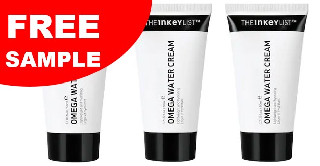 FREE The INKEY List Omega Water Cream Moisturizer Sample