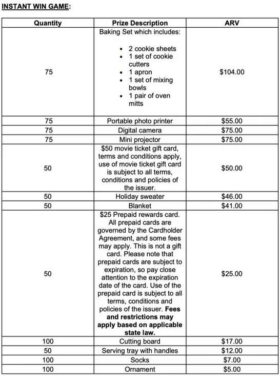 Instantly Win Baking Sets, Holiday Sweaters, Photo Printers & More from ...