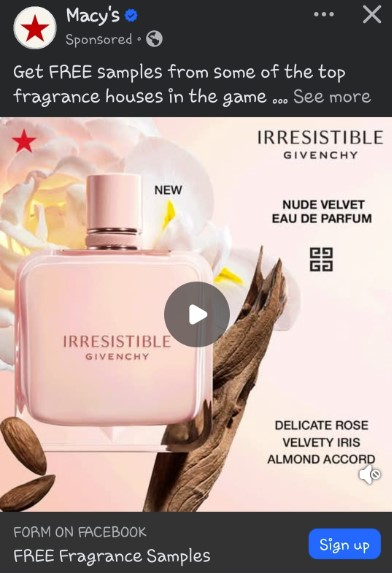 FREE Fragrance Sample Box from Macy’s