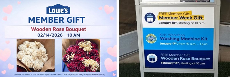 FREE Wooden Rose Bouquets from Lowe’s